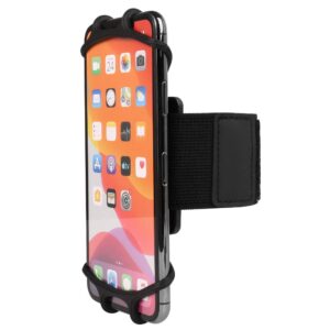 360°rotatable sport running wristband cell phone holder case forearm armband for iphone 13 12 mini 11 pro max 14 plus se xr xs max, google pixel 6a 7 6 5, motorola edge 2022, galaxy s21 s20 fe (black)