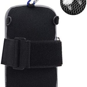 Sport Running Armband Cell Phone Holder Crossbody Purse Case Belt Pouch Arm Bag for Samsung Galaxy S22 S23 S24 Ultra S21 S20 Plus Note20 iPhone 14 13 12 Pro Max Moto G Power Google Pixel 7a 6a (Gray)