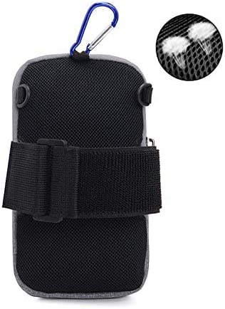 Sport Running Armband Cell Phone Holder Crossbody Purse Case Belt Pouch Arm Bag for Samsung Galaxy S22 S23 S24 Ultra S21 S20 Plus Note20 iPhone 14 13 12 Pro Max Moto G Power Google Pixel 7a 6a (Gray)