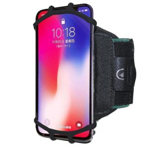 360 Running Armband Phone Holder for Samsung Galaxy Note 20 Ultra, S20 S21 Ultra, S20+ S21 Plus, Note 10 Lite 10 Plus 9, S10 Lite Plus, A11 A21 A51 A71 A10S A20S A21S LG Stylo 6 V60 K51 Velvet (Black)