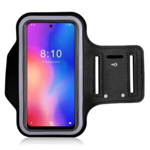 running armband for sony xperia 10 ii 6" adjustable arm phone case holder for leagoo z15 v1 sports mobile phone bag for hiking exercise gym workout with key holder