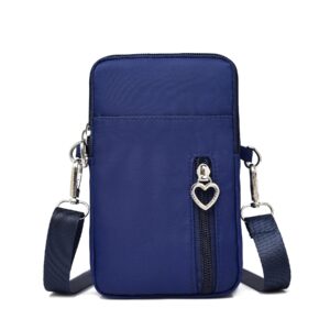 small women crossbody cell phone purse armband wallet bag for samsung galaxy z flip 4 s22 ultra s20 s21 fe a03 a13 a33 a53 google pixel 6 6a 5 (blue)