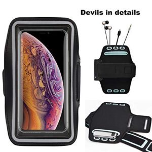 Takfox Cell Phone Armband for Samsung Galaxy S21 Ultra S20 Plus S10+ S9 S8 S7 J7 J3, A01 A11 A21 A51 A71 A10e A20 A30 A50, Stylo 6,K51,K31 Sports Running Workout Phone Holder Card Slots Case-[2 Pack]