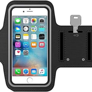 Cell Phone Water Resistant Armband Case for Phone's Upto 6.2 inch, Adjustable Band, w/Key Holder and Card Slot, for Running, Walking, Hiking, For for iPhone 12 11 Pro XR XS X 8 7 6 6s etc