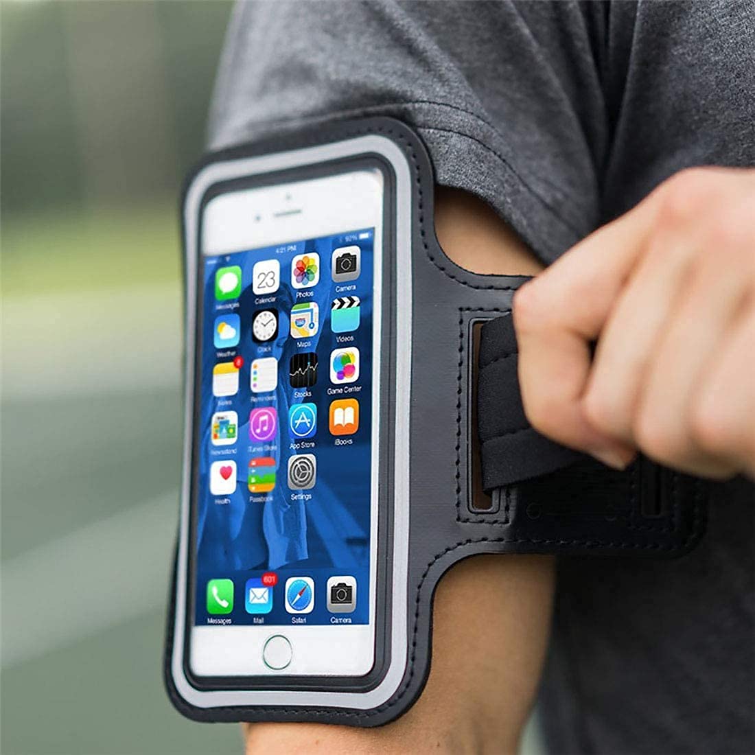 Cell Phone Water Resistant Armband Case for Phone's Upto 6.2 inch, Adjustable Band, w/Key Holder and Card Slot, for Running, Walking, Hiking, For for iPhone 12 11 Pro XR XS X 8 7 6 6s etc