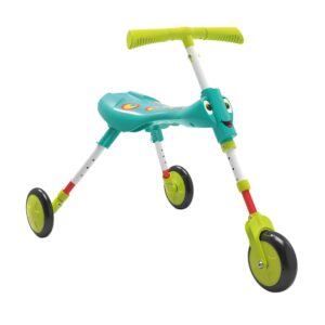 mookie scuttlebug xl 3-wheel ride-on balance bike | foldable ride-ontricycle with adjustable legs | develop toddler balance and coordination | boys and girls ages 1 to 4.