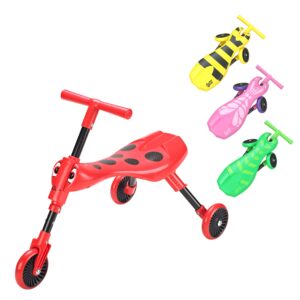 scuttlebug ride on - walking tricycle with a foldable design - red