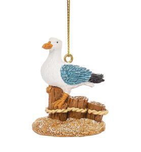 the bridge collection seagull ornament - shore bird beach christmas tree ornament for coastal decor - lake house, christmas at the beach, christmas vacation