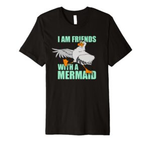 disney the little mermaid scuttle friends with a mermaid premium t-shirt