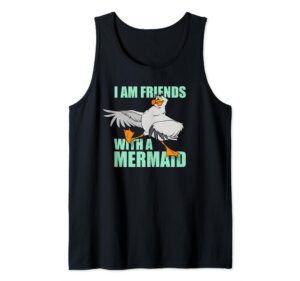 disney the little mermaid scuttle friends with a mermaid tank top