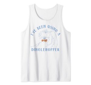 disney the little mermaid scuttle using a dinglehopper tank top