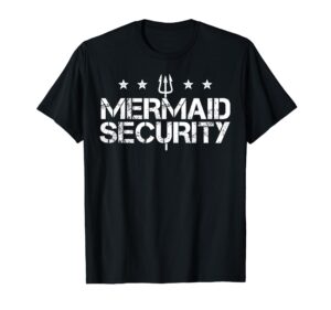 merman mermaid security t-shirt funny swimming gift t-shirt