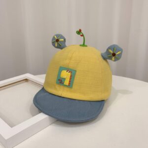 Dad Hats Vintage Hat Bucket Toddler Pattern Baby Boys Cap Girls Kids Baseball Caps Baseball Mom Hat (Yellow, One Size)