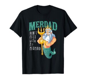 funny merdad mermaid dad merman security birthday men gifts t-shirt