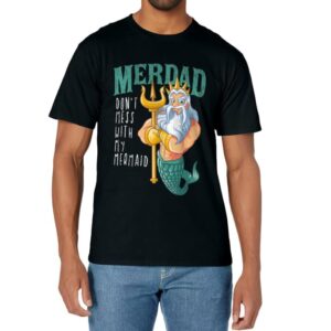 Funny Merdad Mermaid Dad Merman Security Birthday Men Gifts T-Shirt