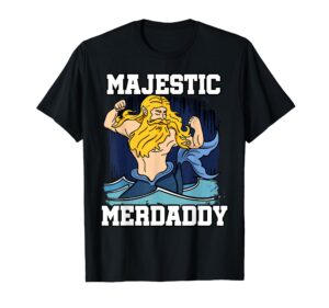 majestic merdaddy mermaid daddy merman merfolk merpeople dad t-shirt