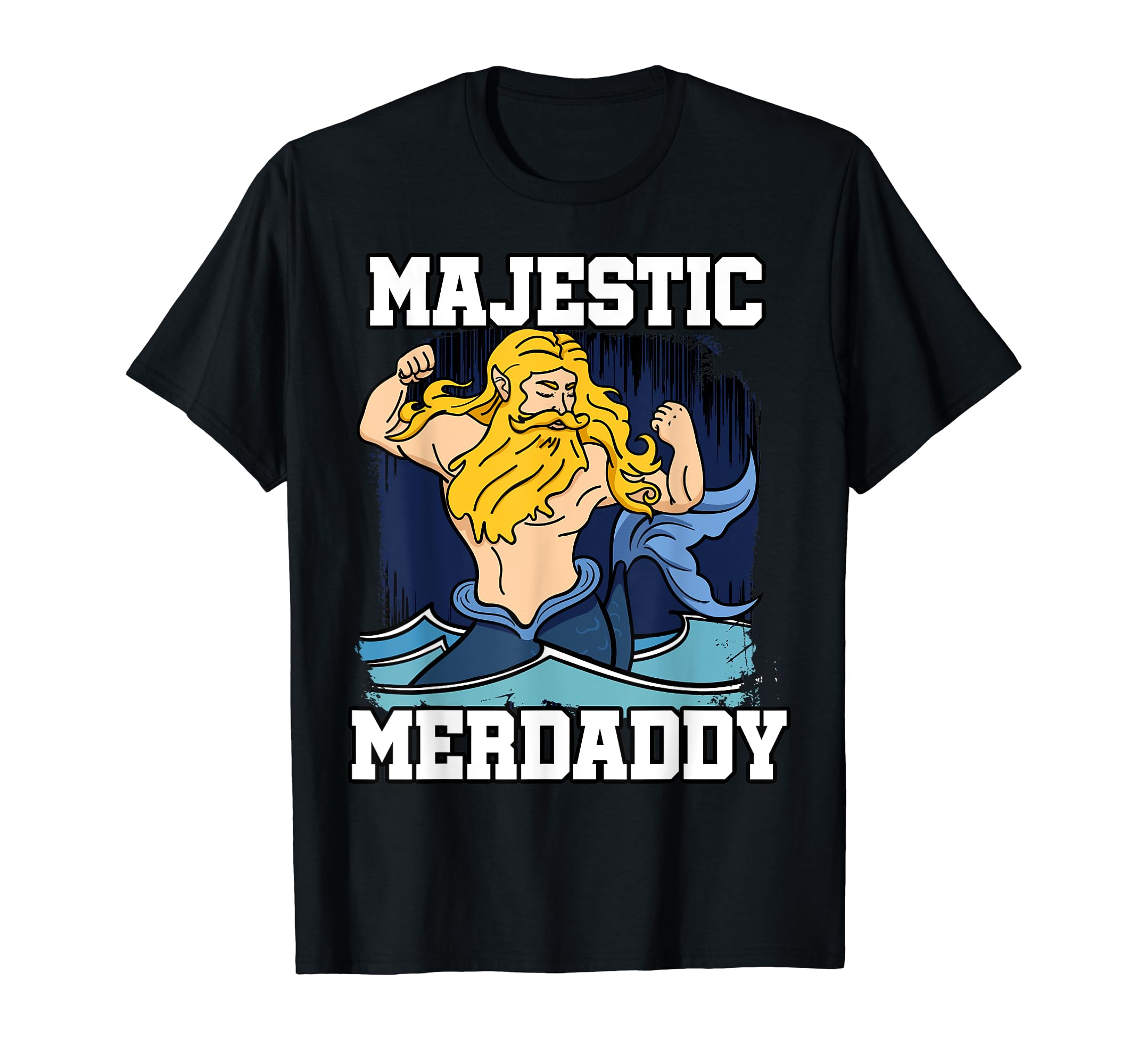 Majestic Merdaddy Mermaid Daddy Merman Merfolk Merpeople Dad T-Shirt