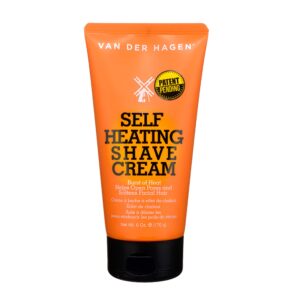 van der hagen self-heating shave cream - burst of warmth opens pores and softens stubble, 6 oz