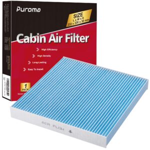 puroma cabin air filter with multiple fiber layers, compatible with acura csx, ilx, mdx, rdx, tlx, rlx, cp134, cf10134, honda civic, cr-v, odyssey, pilot, accord, ridgeline, passport