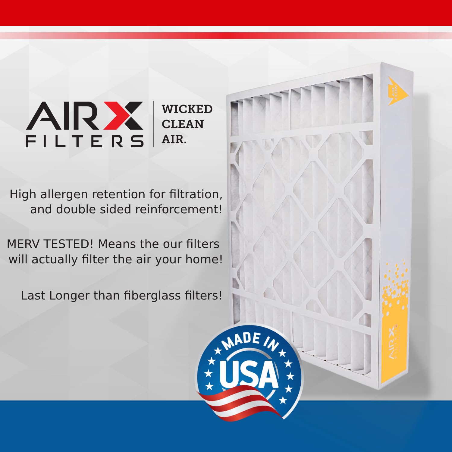 AIRX FILTERS WICKED CLEAN AIR. 19x20x4 Air Filter MERV 11 Compatible with Bryant Carrier FNCCAB0021 FILXXFNC-0021 Furnace Filter 2 Pack