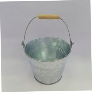 3Pcs Charcoal Pail Small Coal Scuttle ash Bucket for Fireplace Small tin Buckets BBQ Charcoal Holder Milk Pail Iron ash can Pail tin Farmhouse Compost can Wood Grease Paper Bucket