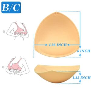 TopBine 3 Pairs Bra Pads Inserts Women's Sports Cups Bra Replacement Insert for Bikini Swimsuit