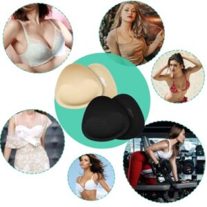 TopBine Bra Inserts Self-Adhesive Bra Pads Inserts Removable Silicone Breast Lift Sticky Cups (colorful)