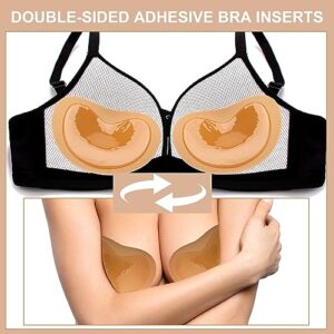 Nimiah Double-Sided Self-Adhesive Bra Inserts - Sticky Push up Pads for Bikini Swimsuit Dress | 2 Pairs Waterproof Silicone Bathing Suit Insert for Small Chest Women