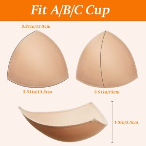 18 Pairs Triangle Sports Bra Pads Inserts Women Push up Breast Bra Insert Pads Sponge Removable Bra Cup Inserts Pad (White, Black, Nude Color)