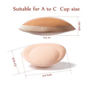 Adhesive Bra Insert Pads Reusable Breast Enhancer Bra Pads Removable Breathable Sticky Push Up Inserts Pad Bra