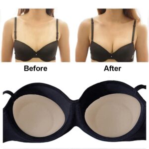 Adhesive Bra Insert Pads Reusable Breast Enhancer Bra Pads Removable Breathable Sticky Push Up Inserts Pad Bra