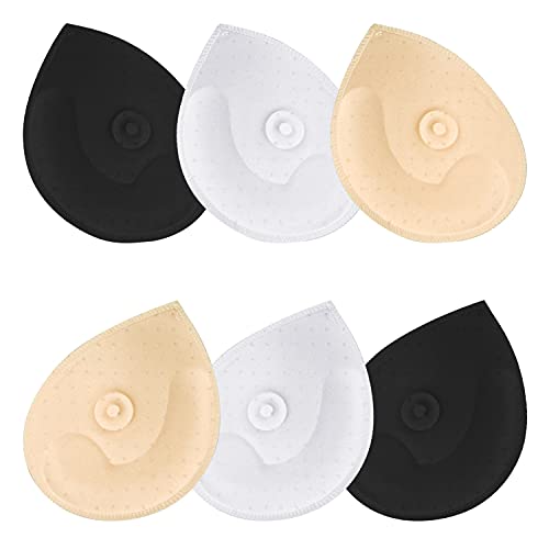 TopBine Bra Pads Inserts Women's Sports Cups Bra Replacement Insert for Bikini Swimsuit (-7 C/D 3 Color, C/D)