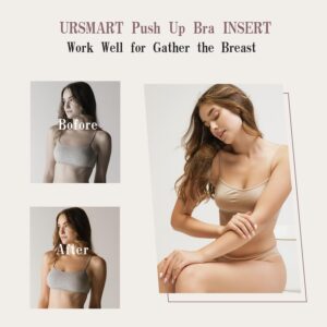 URSMART 4 pairs Bra Cups Inserts,Sports Cups Bra Inserts Push up Breathable,Removable for woman (Beige) …