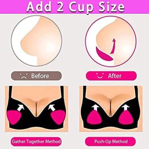 Silicone Breast Inserts - Waterproof Enhancer Clear Gel Push Up Bra Inserts for Swimsuits & Bikini