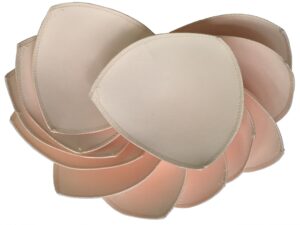 fypxd 6 pairs bra pad insert for sports bra or bikini tops 5x5 inch（beige