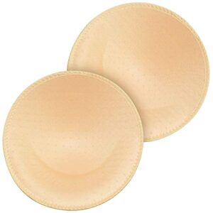 TopBine Round Yoga Bra pad Sports Bra Inserts Pads (C/D Beige)