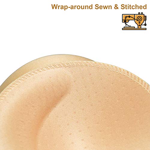 TopBine Round Yoga Bra pad Sports Bra Inserts Pads (C/D Beige)