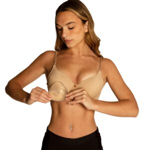 envy body shop silicone triangle push-up crystal breast pads swimsuit and bra inserts (clear)