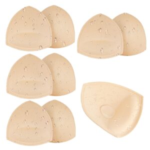 sermicle waterproof swimsuit bra pad inserts 4 pairs, push up bra pads sewn padded for bikini sports bra a/b or c/d,d/e cup (a/b cup, waterproof beige)