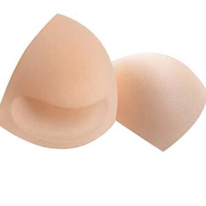 3 Pairs Triangle Shape Removable Sponge Bra pad Breathable Bra Push Up Bra Breast Insert Pads Breast Enhancers Shaper for Bikini Swimsuit Sports Bra Yoga Bra Beige