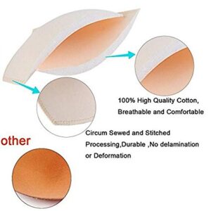 3 Pairs Triangle Shape Removable Sponge Bra pad Breathable Bra Push Up Bra Breast Insert Pads Breast Enhancers Shaper for Bikini Swimsuit Sports Bra Yoga Bra Beige