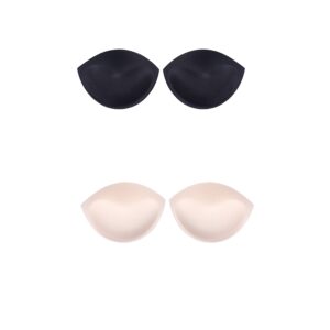 2 pairs bra pads inserts,sponge bra pads removeable push up lift up breast bra enhancer women thicken chest pads for small cup