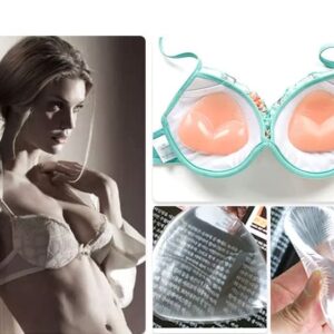 ericotry 1 Pair of Transparent Silicone Gel Bra Inserts for Underwear Swimsuits or Bikinis