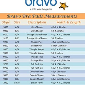 Bravo Women's Triangle Sports Bra, Swimsuit or Bra insert (Black, B/C)