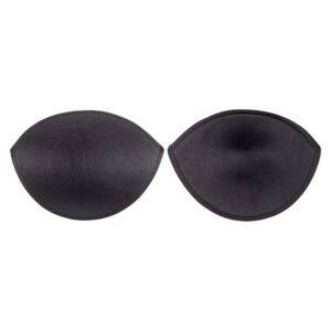 buttonmode un-padded bra cups insert or sew in, instant shape + support, chest crease reducer for bridal, bridesmaid, dresses, black, unpadded size b, 1 pair