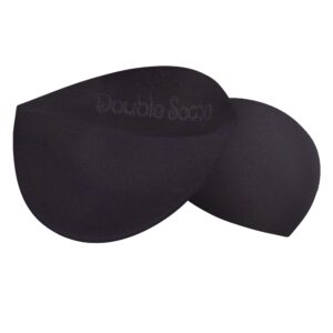 double scoop® push up inserts w/bonus tape sticky strips, instant breast implants, replacement bra pads, padded bralette hack, breast lift, foam bra filler insert, bra stuffer, cup size d (black)