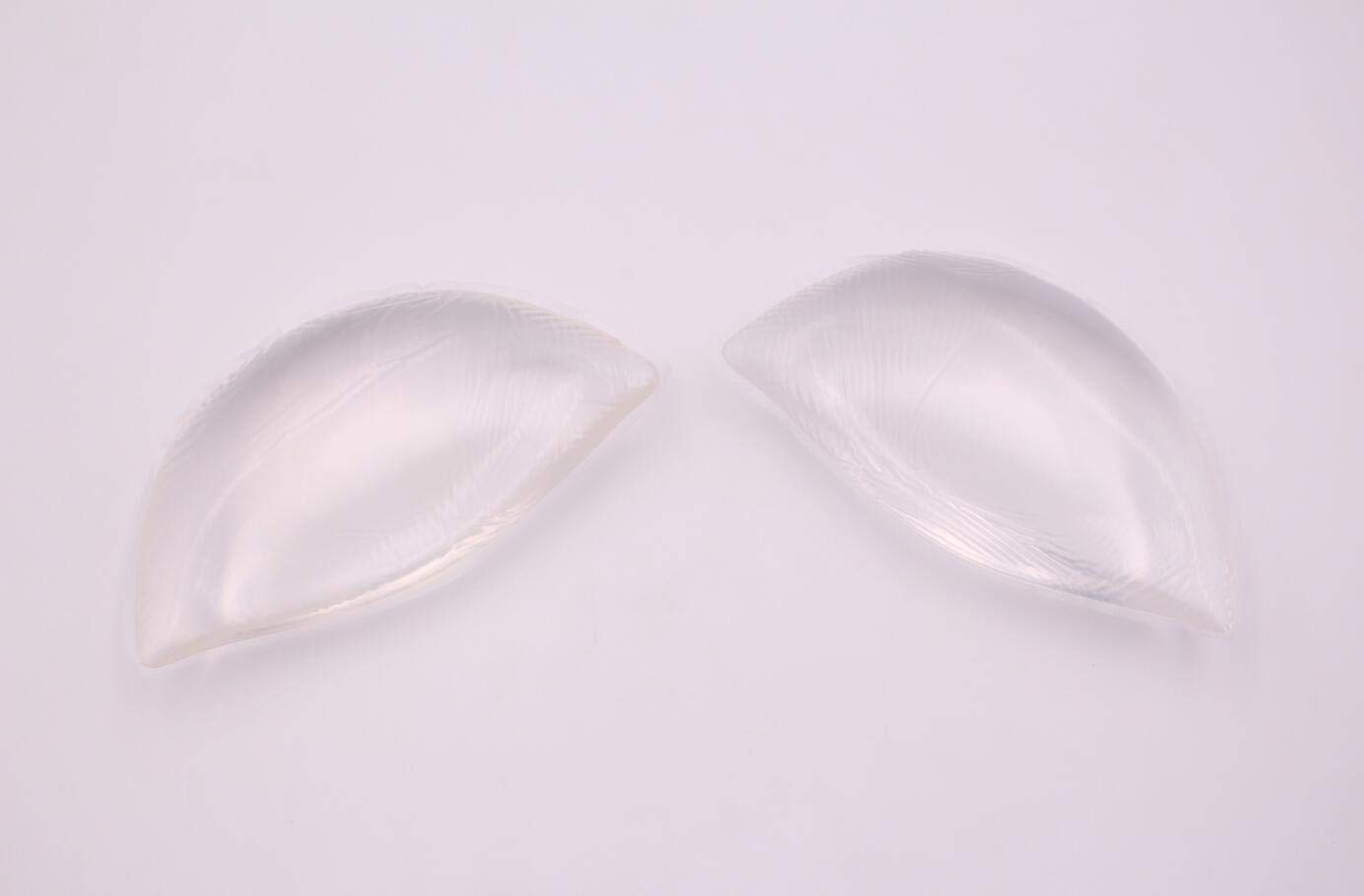 1Pair Thicken Breathable Silicone Gel Bra Inserts Pad Breast Enhancers Push-up Booster Molding Pads Perforated Swimwear for Women Lady Girls Bikini Swimsuit(Clear)