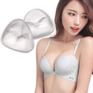 silicone bra pad, invisible bikini pad insert push-up swimsuit underwear chest pad water proof & quick dry(clear)