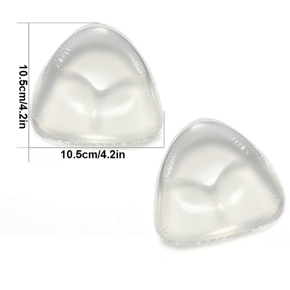 Silicone Bra Pad, Invisible Bikini Pad Insert Push-Up Swimsuit Underwear Chest Pad Water Proof & Quick Dry(Clear)