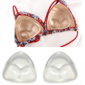 Silicone Bra Pad, Invisible Bikini Pad Insert Push-Up Swimsuit Underwear Chest Pad Water Proof & Quick Dry(Clear)